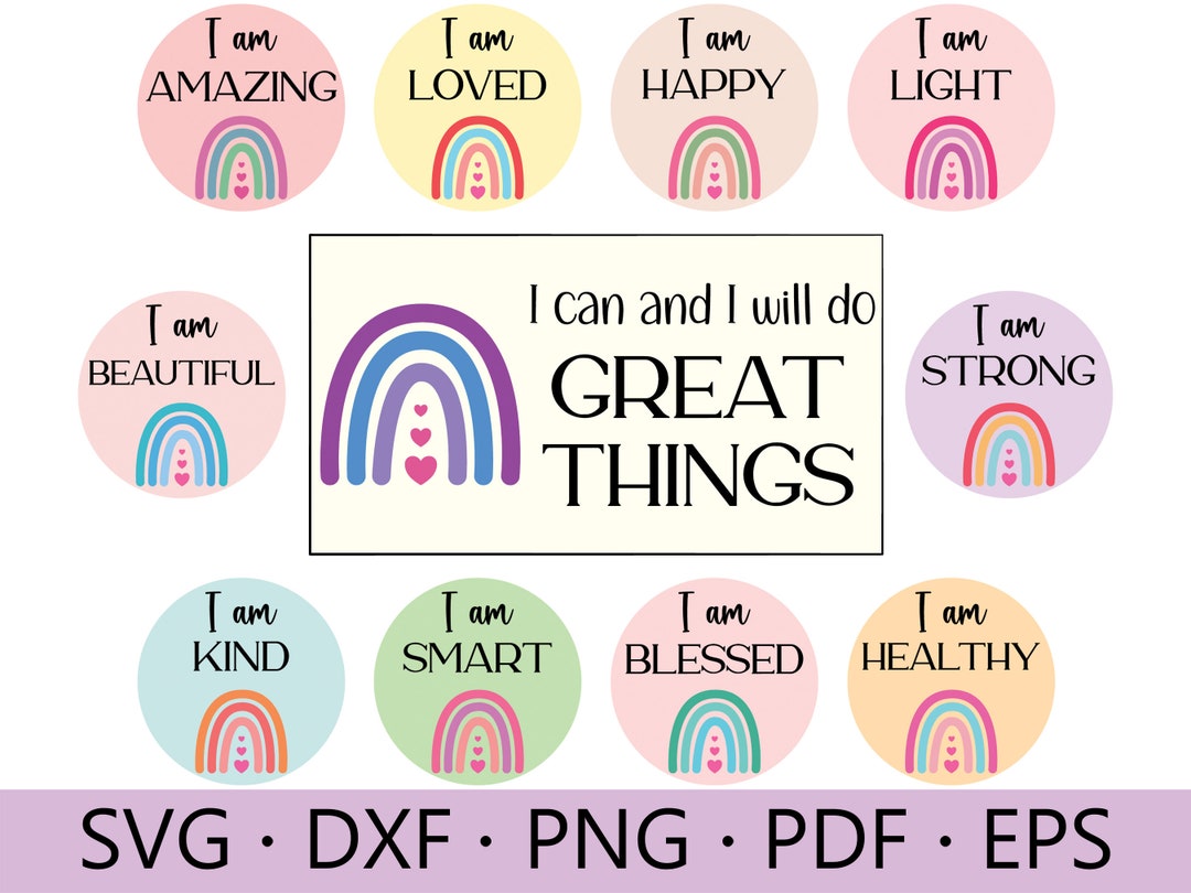 Positive Affirmations SVG, Positive Affirmations PNG, Positive Quotes ...