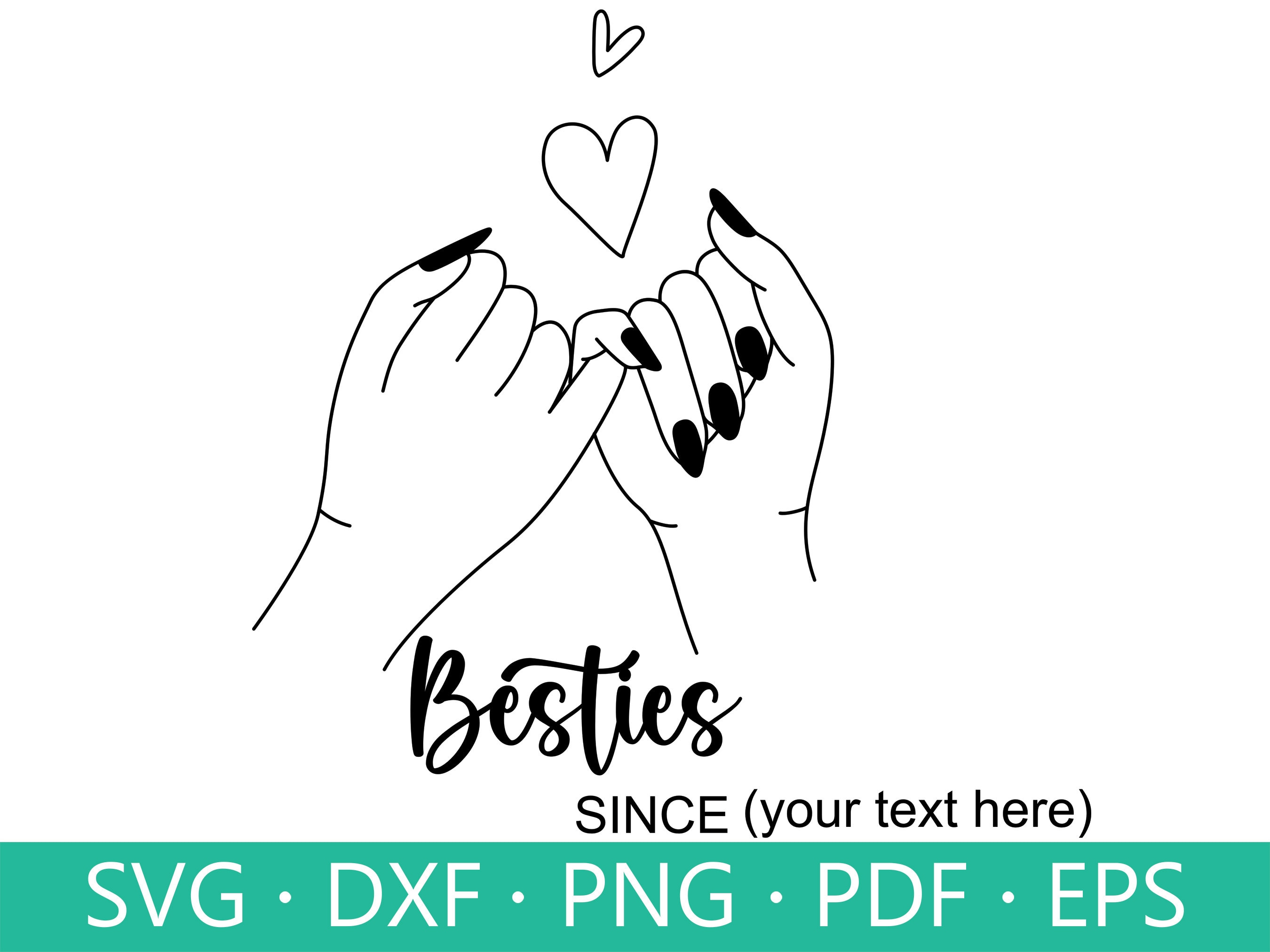 Best Friend Shirt SVG, Best Friend Shirt PNG, Bestie SVG, Pinky Promise Svg, Sister Shirt Svg ...