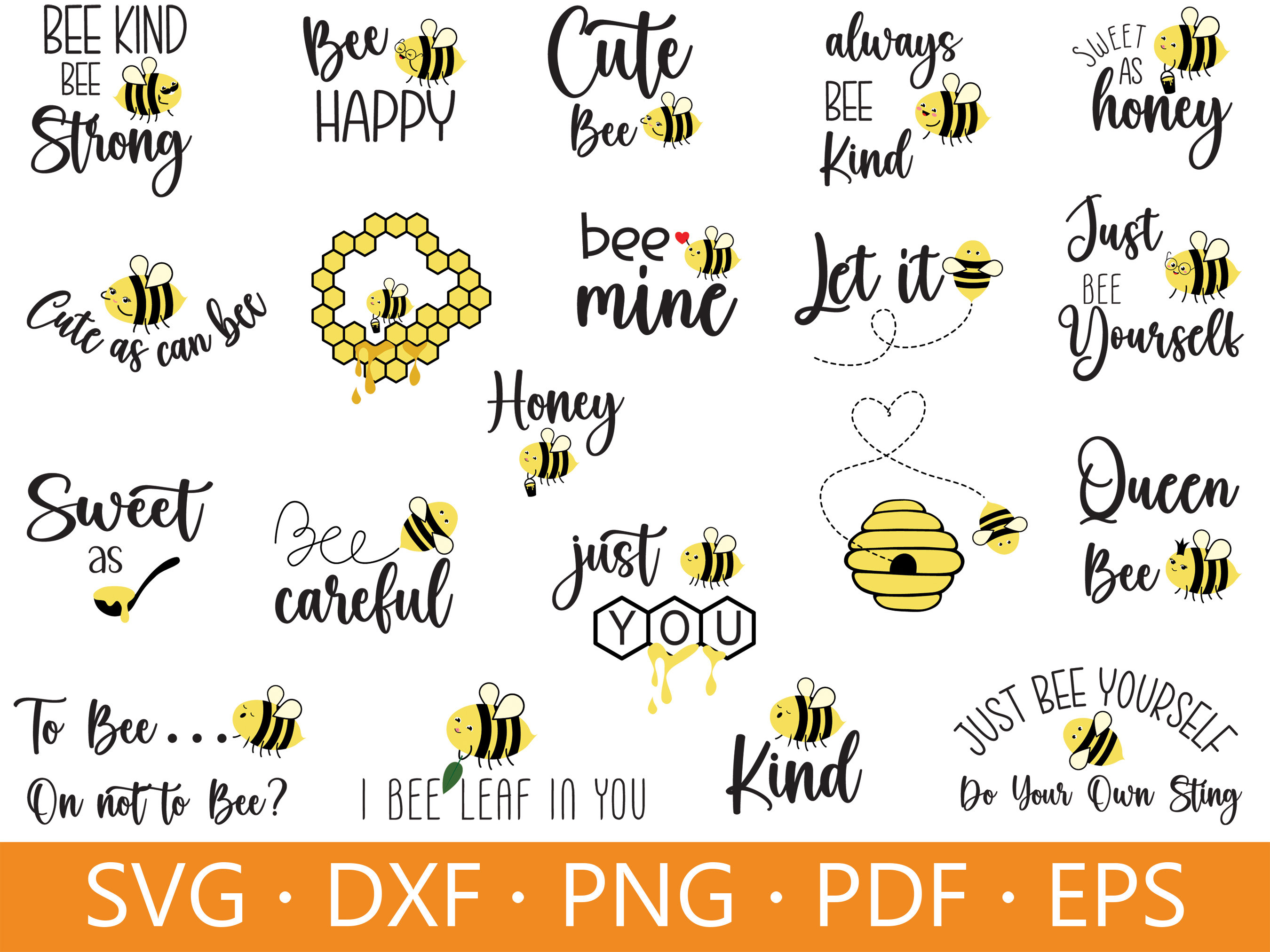 Bee SVG, Bee Svg Bundle, Bee Quote Svg, Bumble Bee Svg, Honey Bee Svg ...