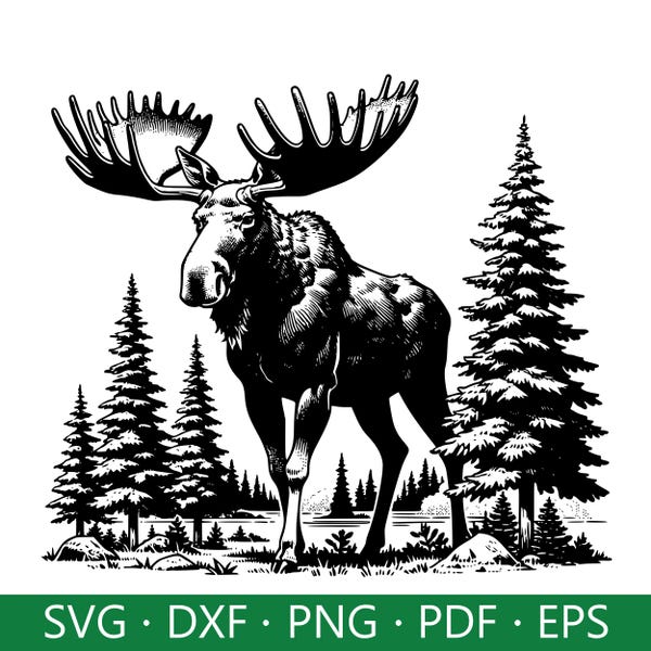 Moose Svg - Etsy