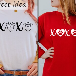 Paw Print SVG, XOXO SVG, Paw Print Heart Svg, Xoxo Png, Dog Paw Print ...