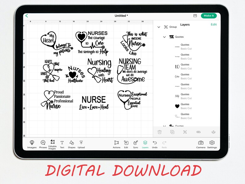 Nurse SVG Bundle: Heart Stethoscope, Quotes, Doctor (digital Files) - Etsy