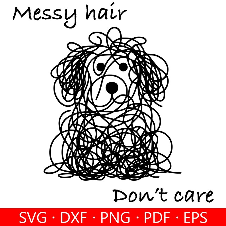 Shaggy Dog SVG: Messy Hair Puppy Clipart (digital Download) - Etsy