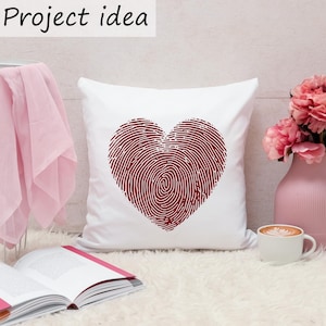 Heart Fingerprint SVG, Heart Fingerprint PNG, Heart Svg, Fingerprint ...