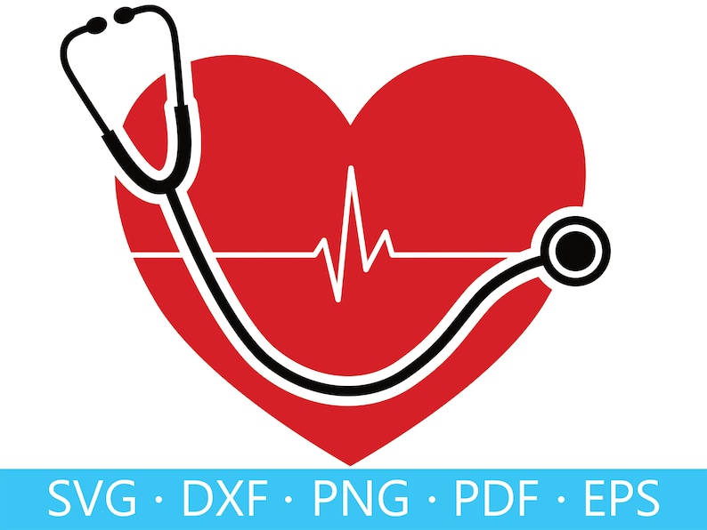 Heart Stethoscope SVG, Nurse SVG, Stethoscope SVG, Doctor Svg, Heart ...
