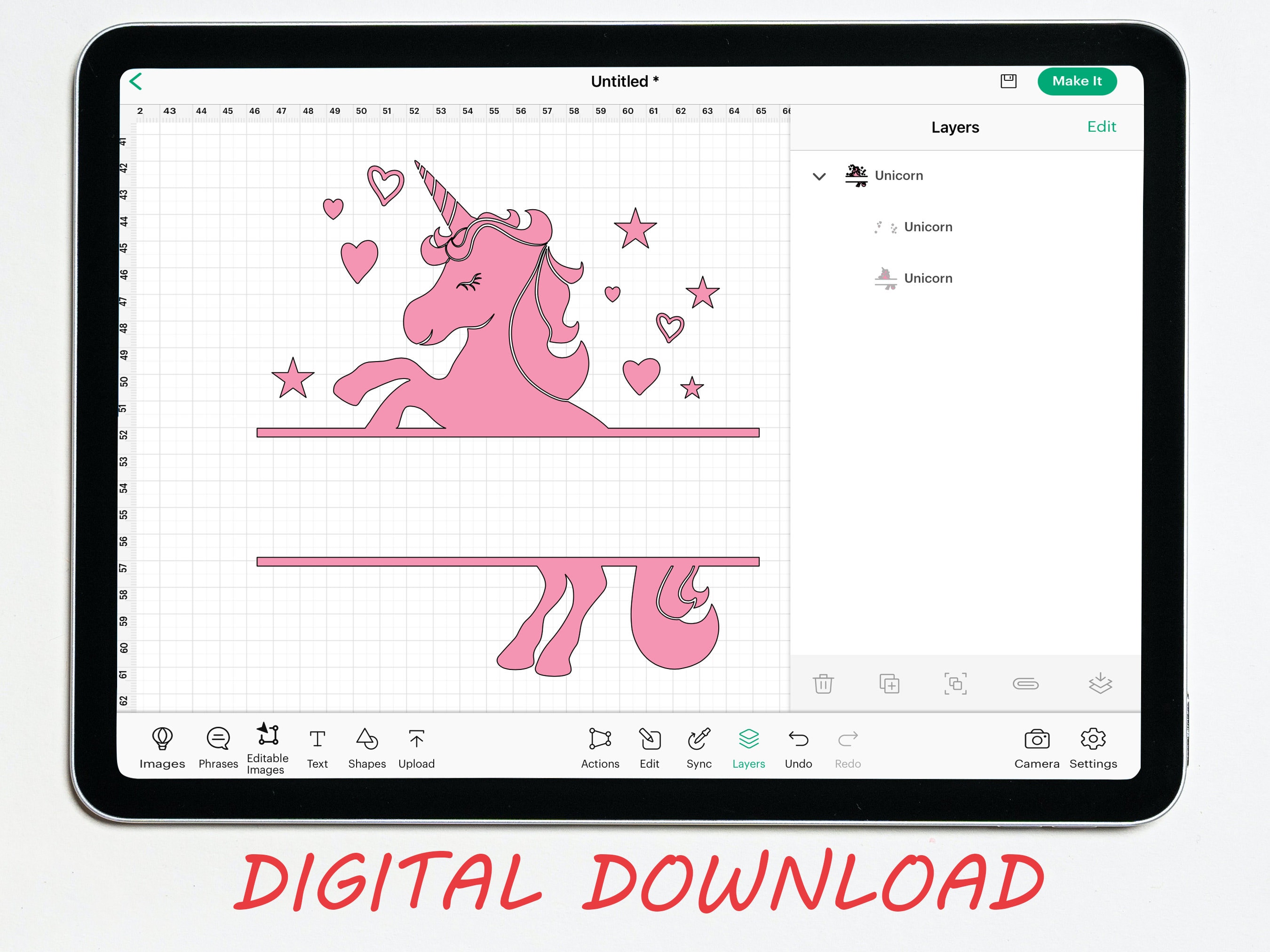 Einhorn SVG Einhorn Split Monogramm SVG Einhorn Vektor - Etsy.de