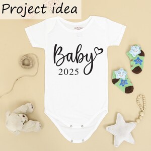 Baby 2025 SVG: Pregnancy Announcement Bodysuit Cut File (digital ...