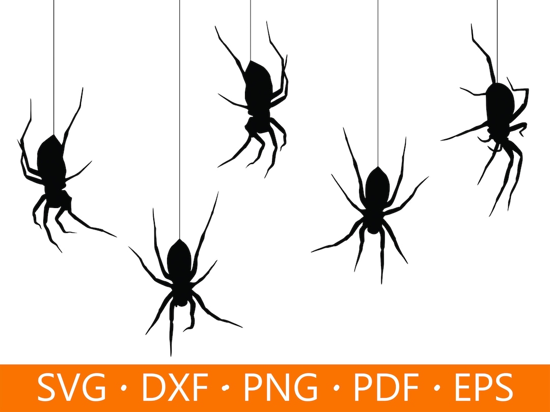 Spiders SVG, PNG, EPS, Cut Files, Cricut, Silhouette, Scrapbooking ...