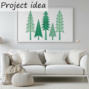 Trees Bundle, Clipart SVG, PNG, EPS, Fir Trees Printable, Nordic Tree ...
