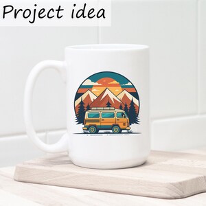 Retro Bus SVG, PNG, EPS, Retro Svg, Mountain Svg, Hippie Van Svg, Camp ...