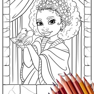 Black Girl Magic Coloring Pages, African American Princess ...