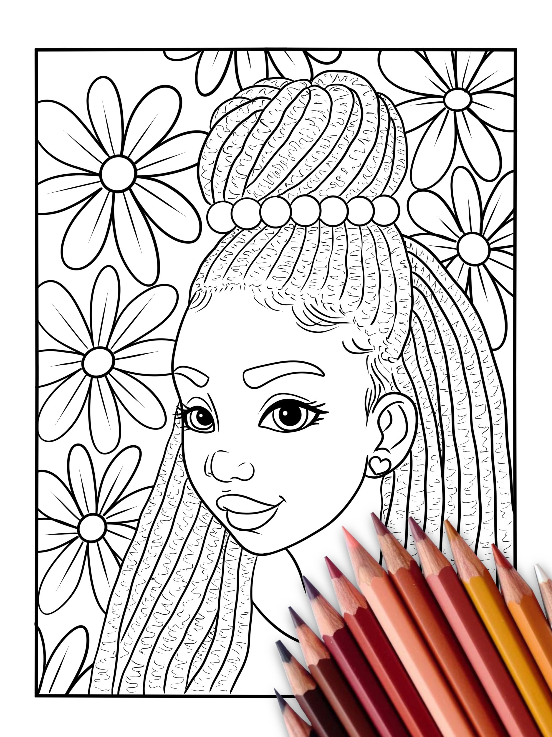 Natural Hair Coloring Book for Black Girls Fun and Relaxing PDF ...