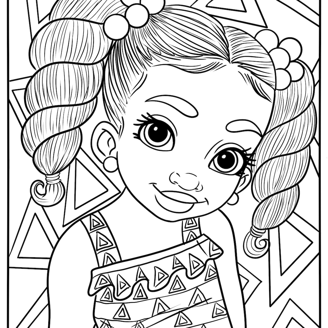 Black Girl Hairstyle Coloring Page Coloring Page for Black Girls pdf - Etsy