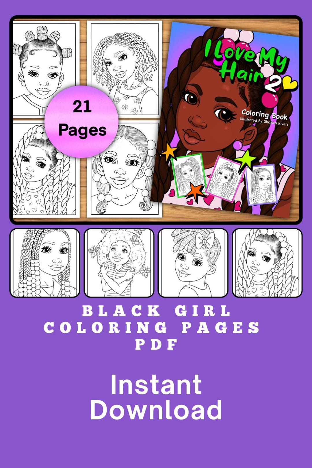 Black Girl Coloring Pages, Black Hair Coloring Book, Natural Hairstyles ...