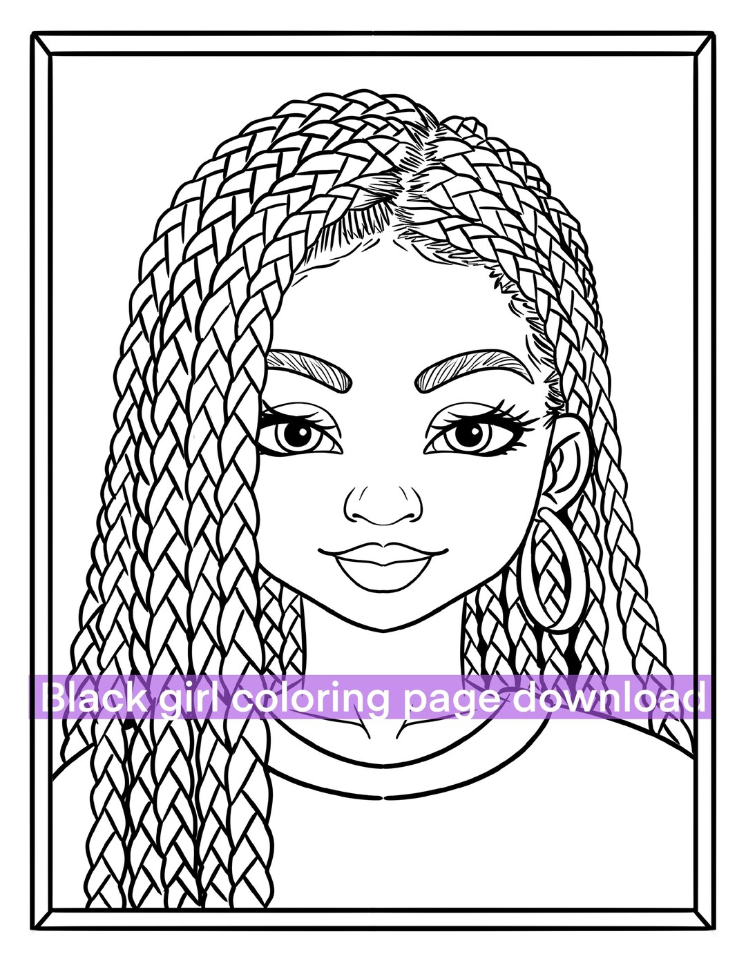 Afro Girl Coloring Page, Black Hairstyle | for Girls ,african American ...