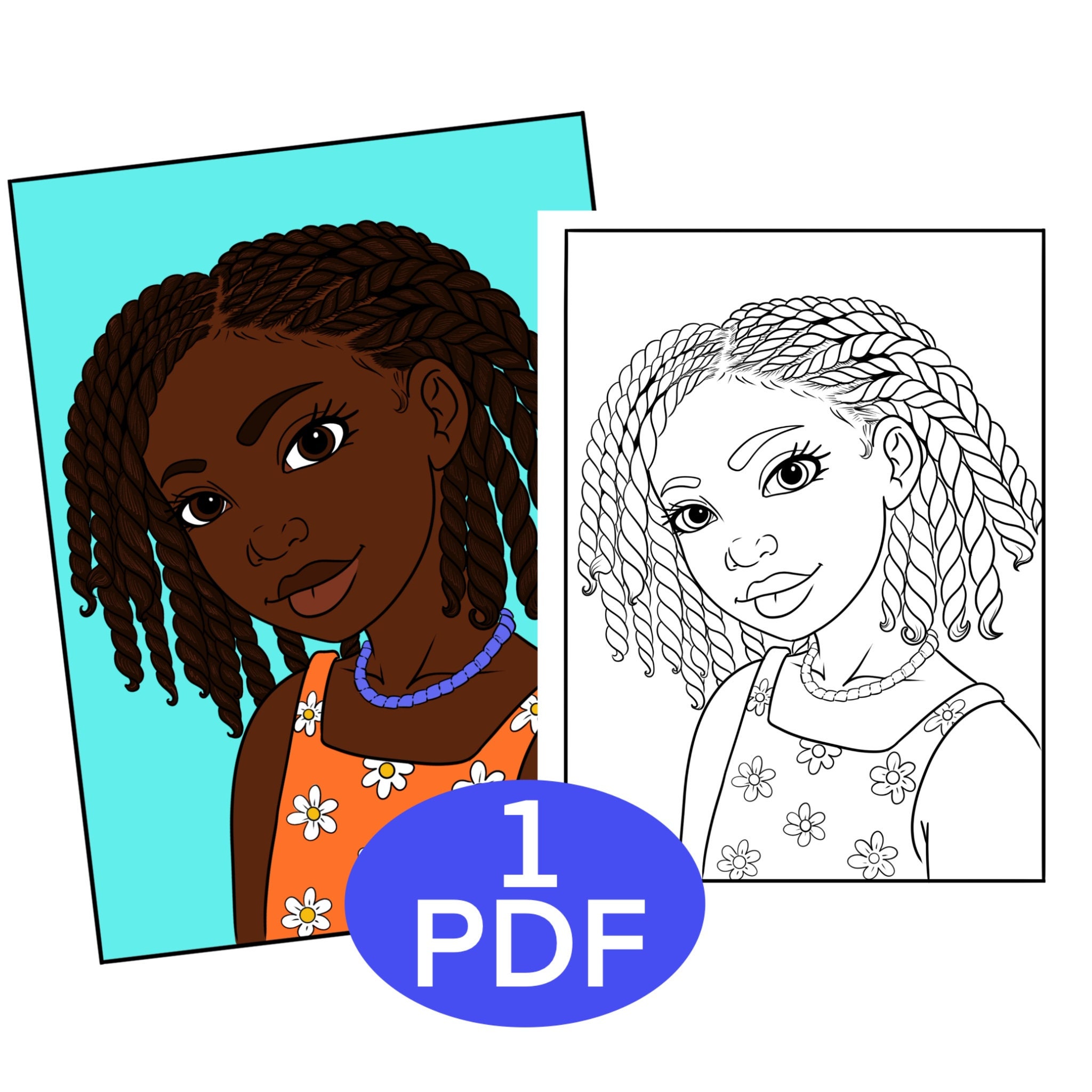 Black Girl Coloring Page | Black Kids Coloring Page Download| Coloring ...