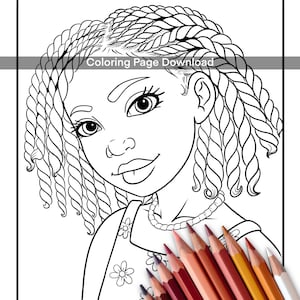 Black Girl Coloring Pages, Black Hair Coloring Book, Natural Hairstyles ...