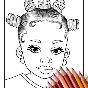 Black Girl Coloring Pages, Hair Coloring Book, Natural Hairstyles for ...