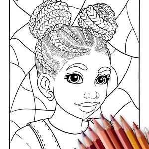 Natural Hair Coloring Book for Black Girls Fun and Relaxing PDF ...
