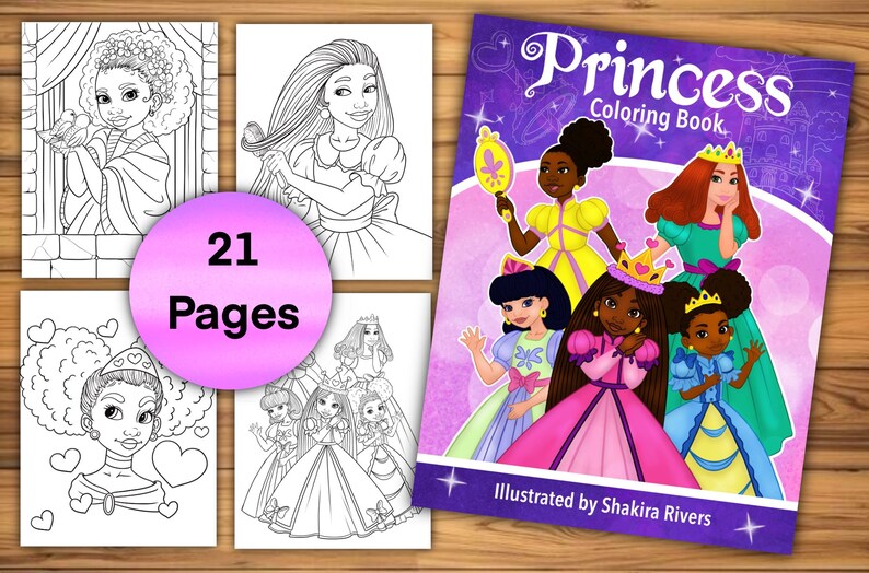 Black Girls Coloring Pages, Adorable Black Princess Coloring Book Pages ...
