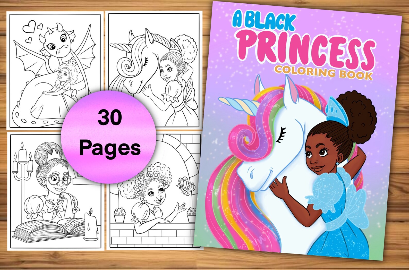 Black Girl Coloring Book for Kids | Black Princess Coloring Pages ...