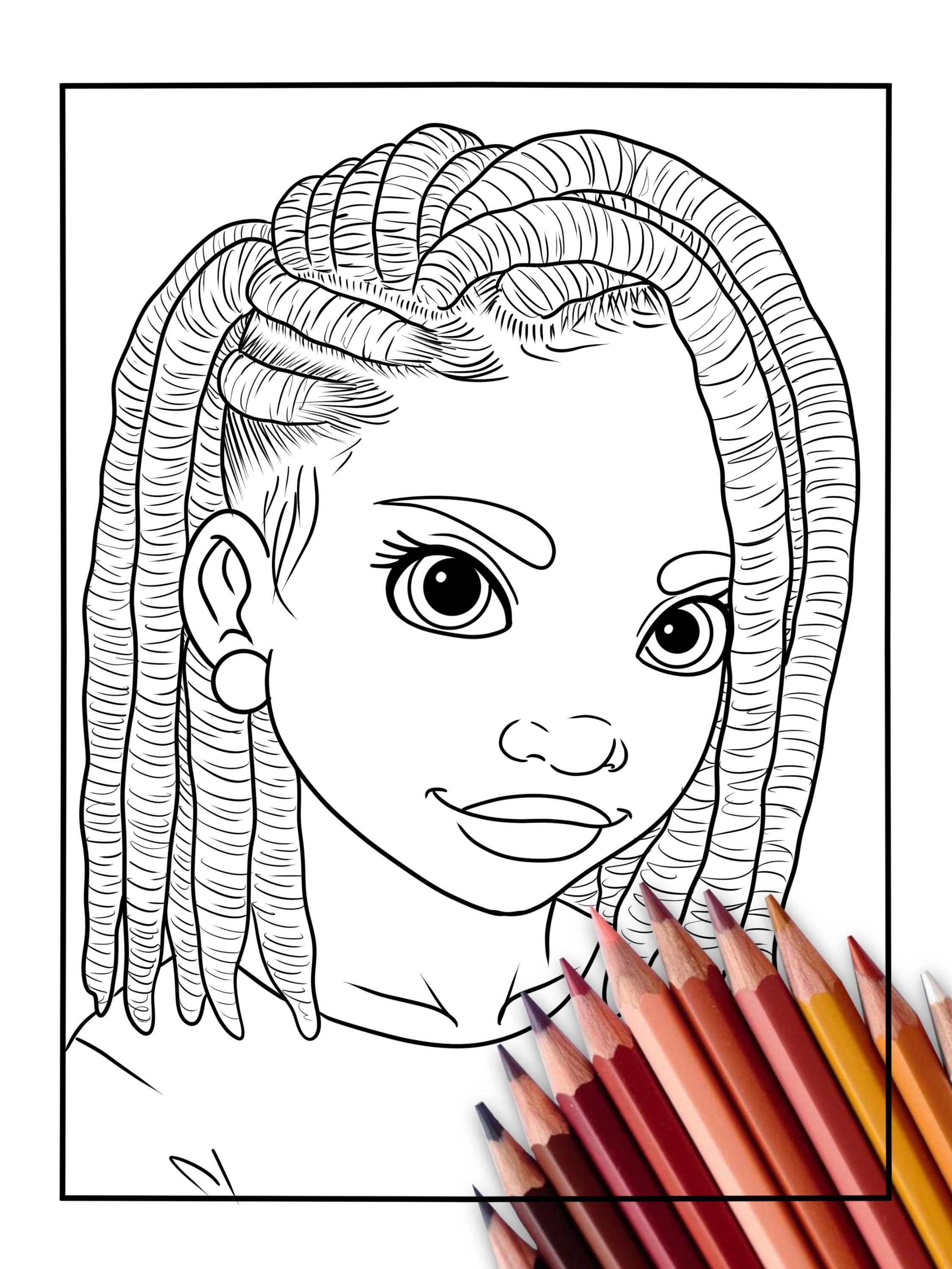 Natural Hair Coloring Book for Black Girls Fun and Relaxing PDF ...
