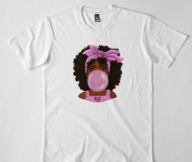 Black Girl Bubble Gum Design Art| Black Girl PNG Image | Black Girl ...