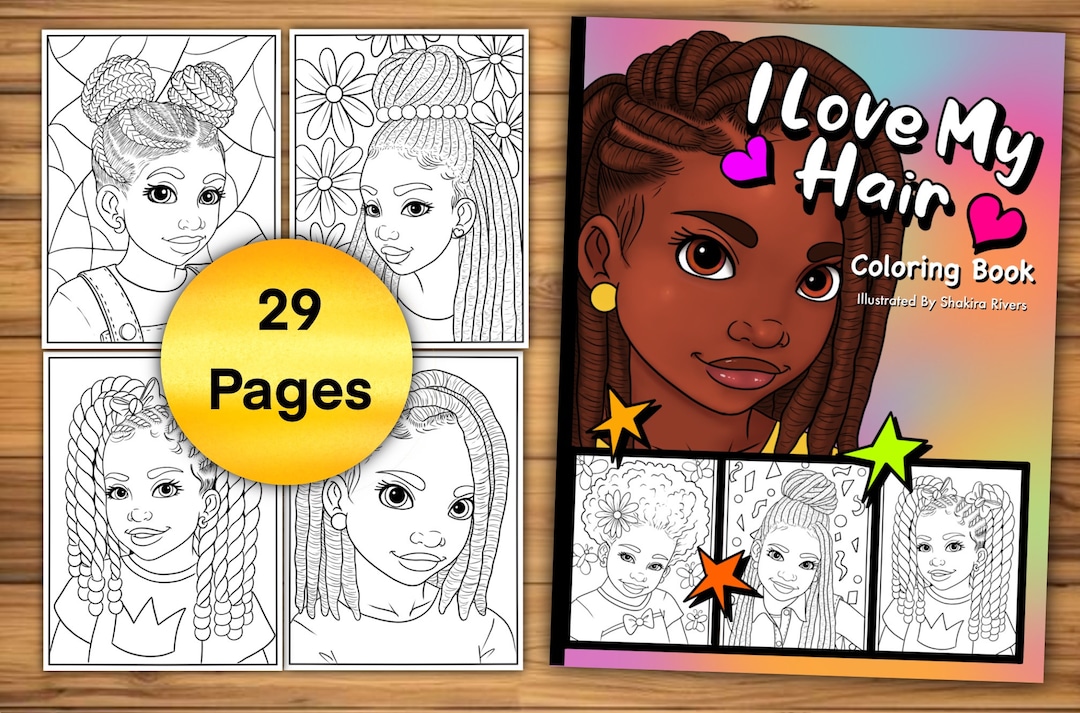 Natural Hair Coloring Book for Black Girls Fun and Relaxing PDF ...