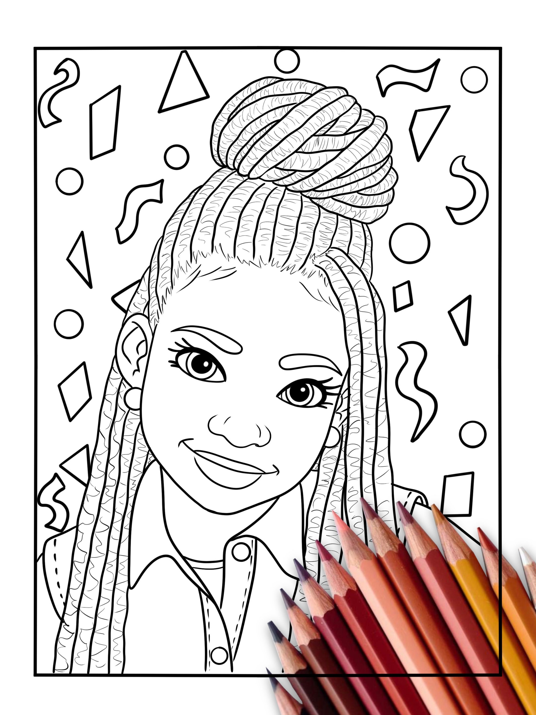 Natural Hair Coloring Book for Black Girls Fun and Relaxing PDF ...