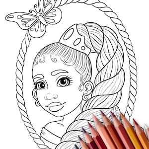 Black Girl Magic Coloring Pages, African American Princess ...