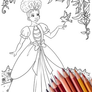 Black Girl Magic Coloring Pages, African American Princess ...