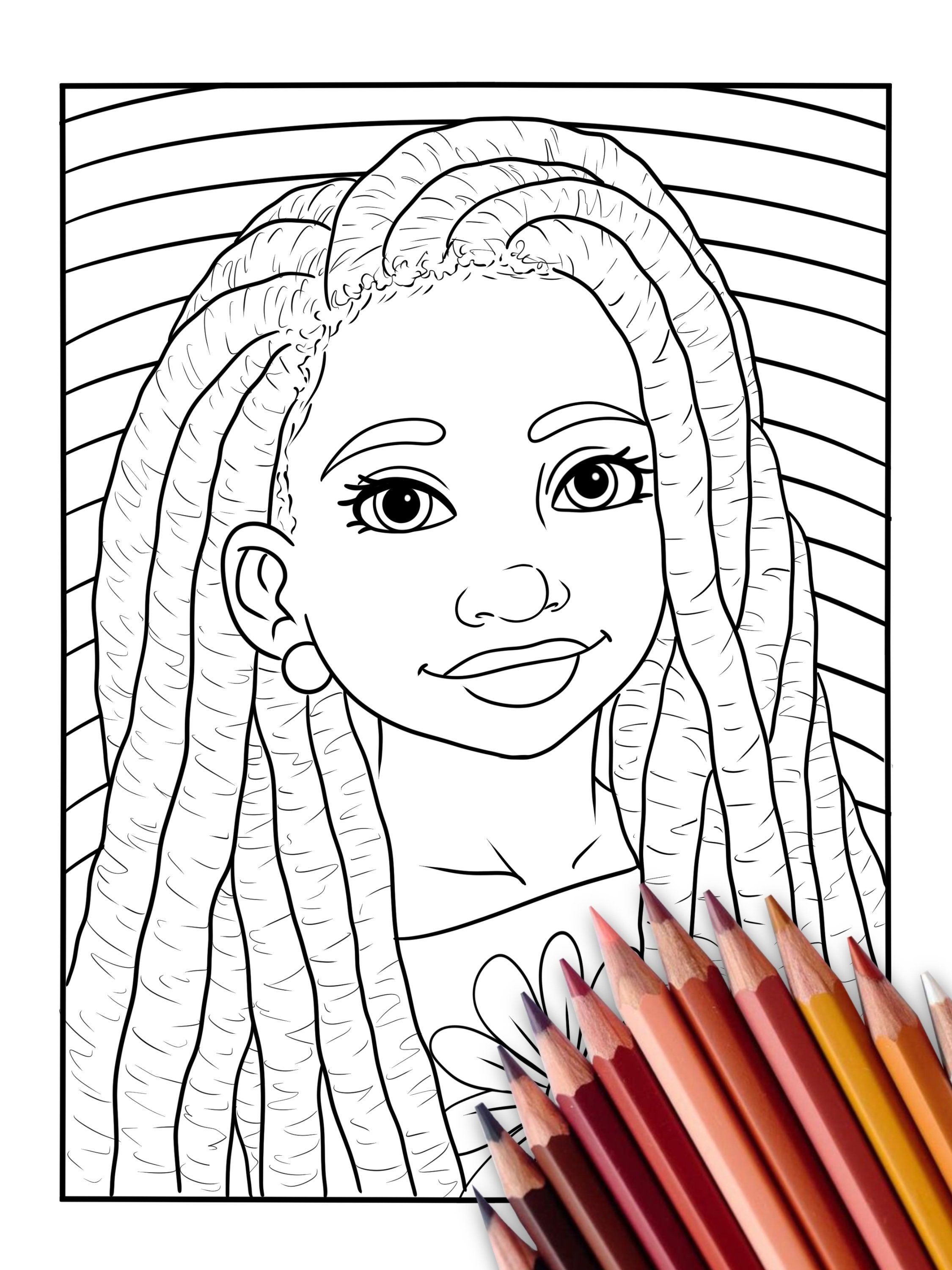 Natural Hair Coloring Book for Black Girls Fun and Relaxing PDF ...