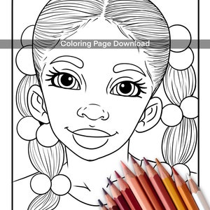 Black Girl Coloring Pages, Hair Coloring Book, Natural Hairstyles for ...