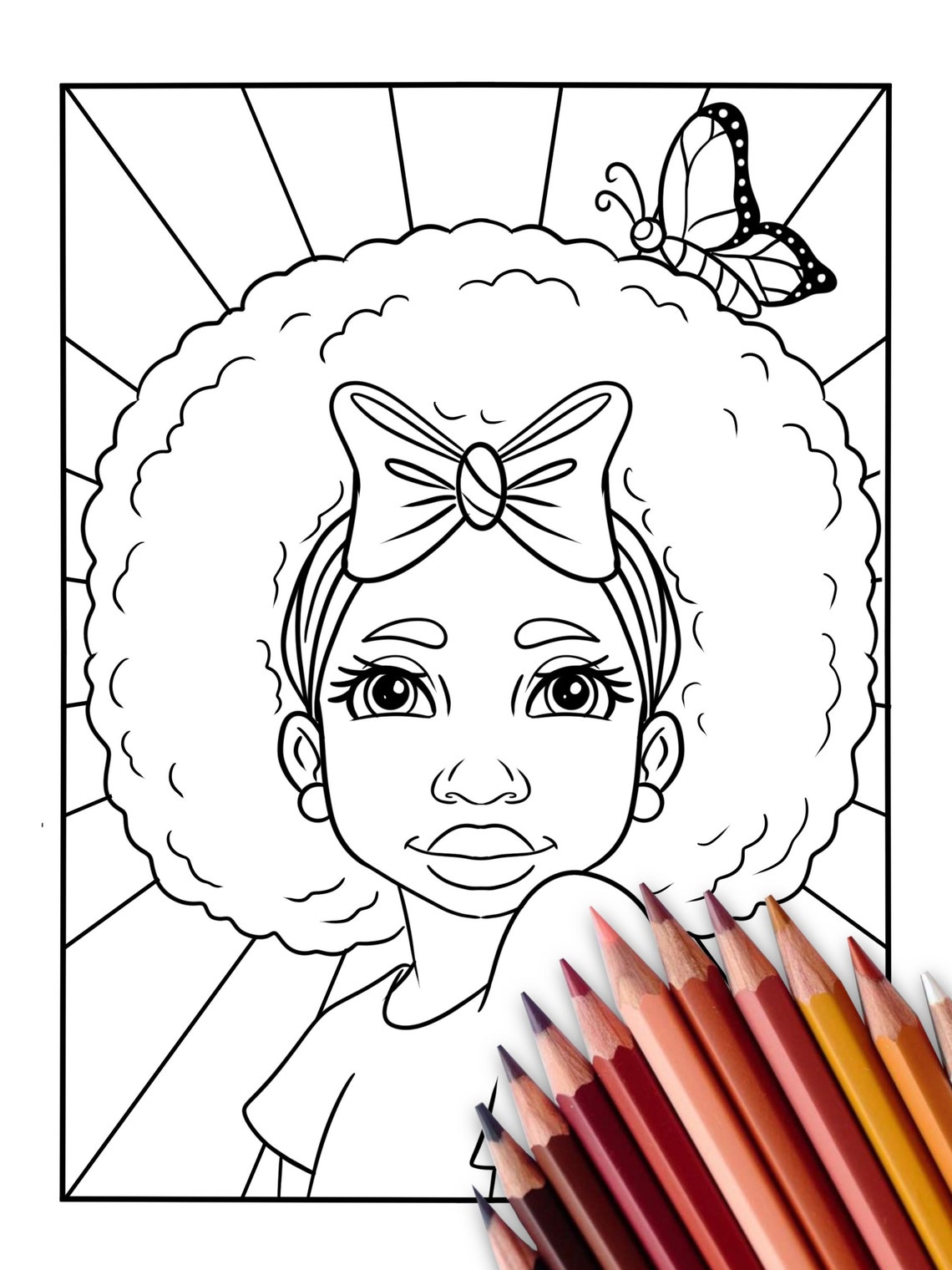 Natural Hair Coloring Book for Black Girls Fun and Relaxing PDF ...