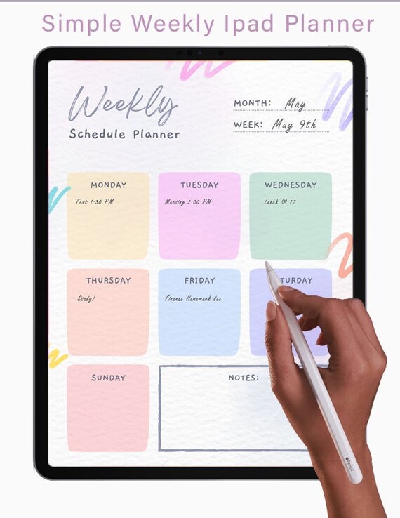 Ipad Weekly Planner Etsy Ipad Weekly Planner Etsy