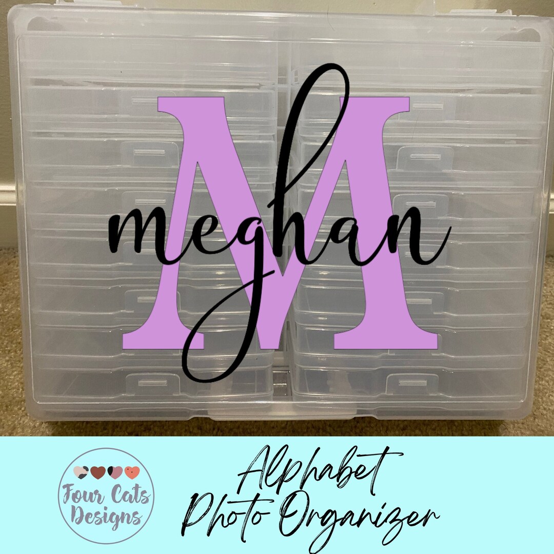 Custom Alphabet Child Name Memory Photo Storage Organizer With Lid ...