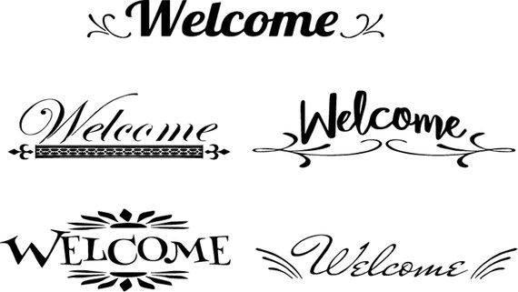 Welcome Signs Svg Dxf Eps Png Ai | Etsy