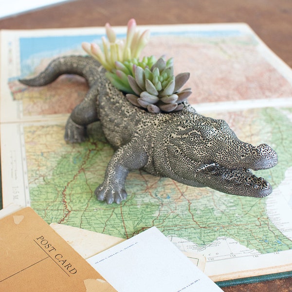 Alligator Planter - Etsy