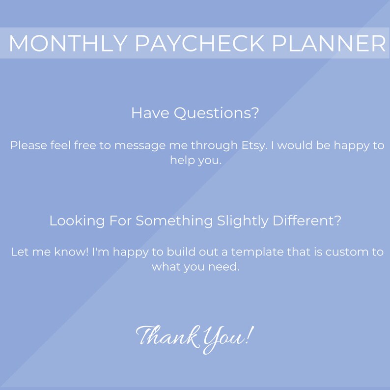Excel Monthly Budget Planner | 2 Income 4 Paycheck Template | Expense ...