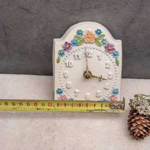 Vintage Small Wall Clock Unique Floral Wall Clock Decorative Miniature ...
