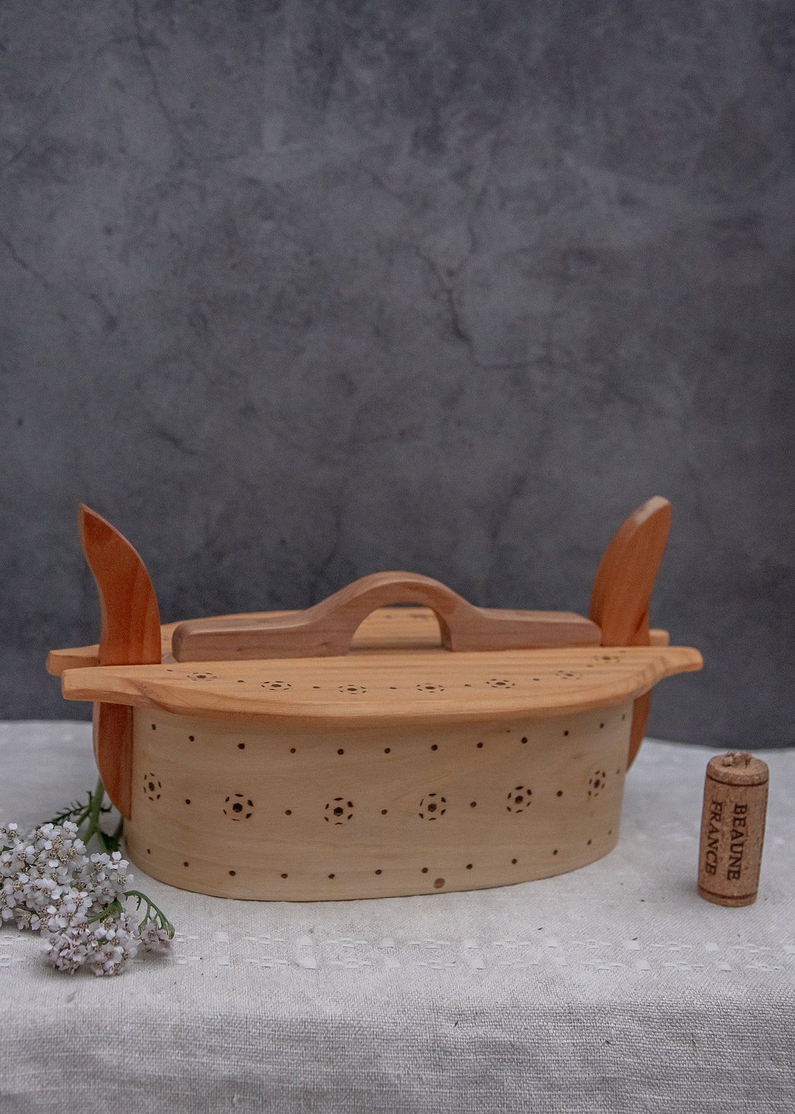 Vintage Scandinavian Bentwood Tine Box Handmade Norwegian Folk Art ...