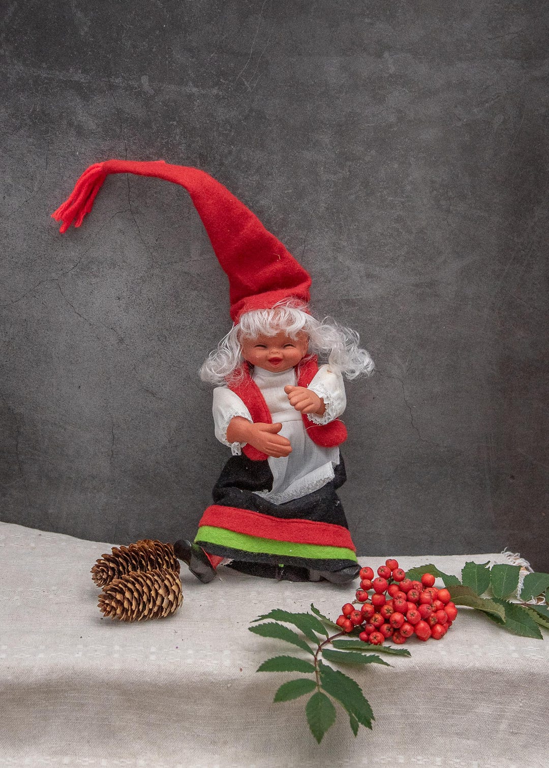 Vintage Scandinavian Yule Tomte Holiday Shelf Decor Scandinavian Gnom ...