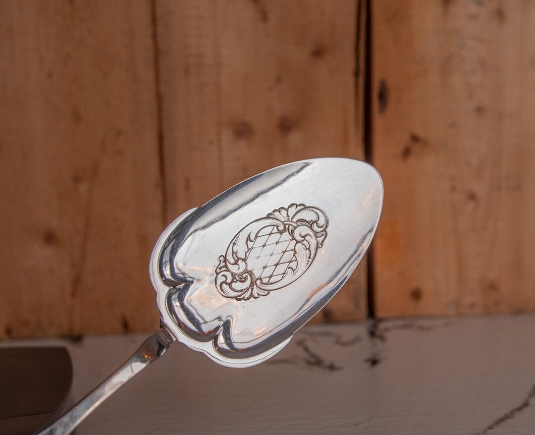 Vintage Silverplated Cake Pie or Pastry Server Ornate Spatula Norwegian ...