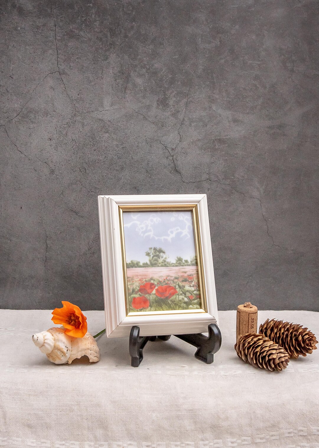 Vintage Norwegian Porsgrund Wall Plaque Tile Jan Harr Pink Flower ...
