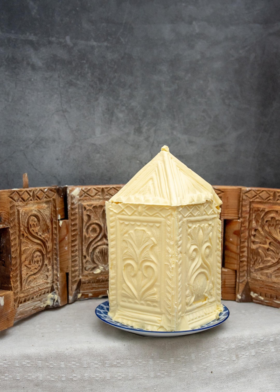 1800s Antique Butter Mold Hand Carved Large Butter Form Norwegian Folk ...