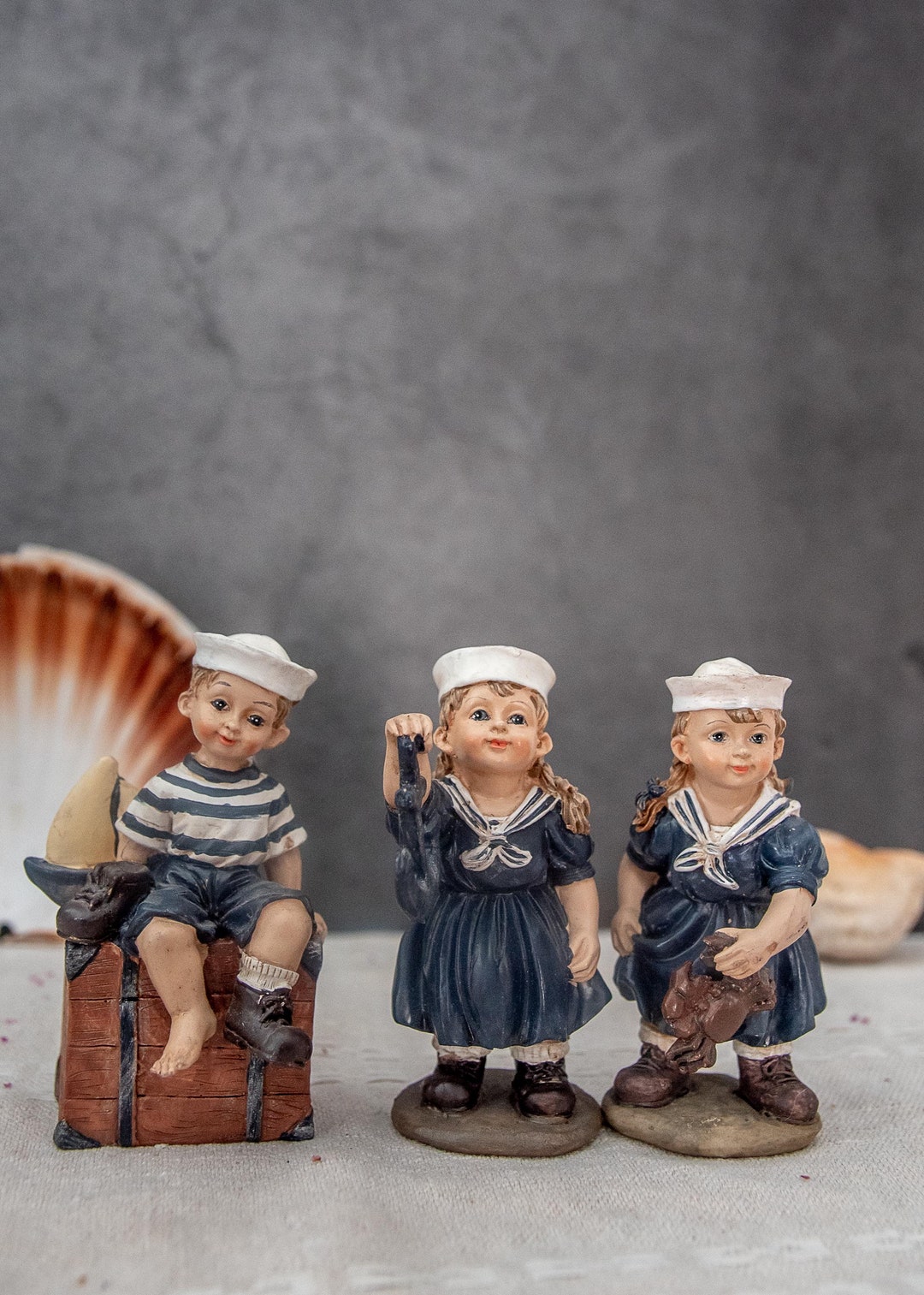 Vintage Sailor Children Figurines: Mid-century Nautical Decor - Etsy