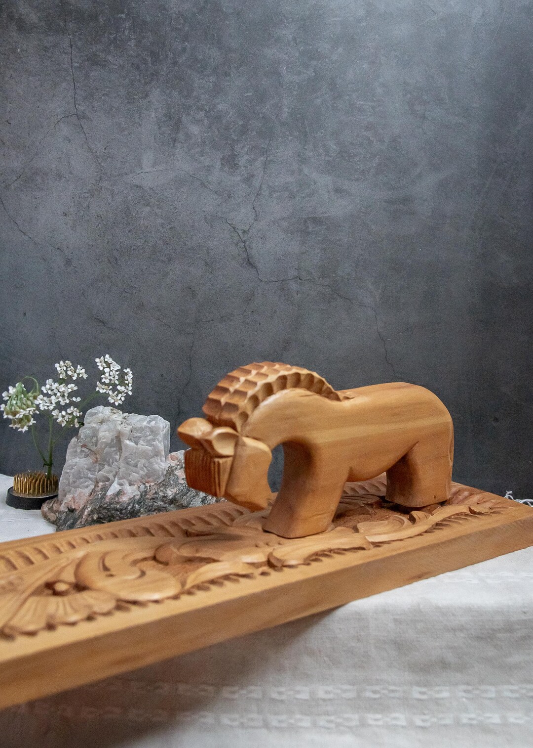 Vintage Mangle Board Norwegian Wedding Gift Nordic Wood Horse ...