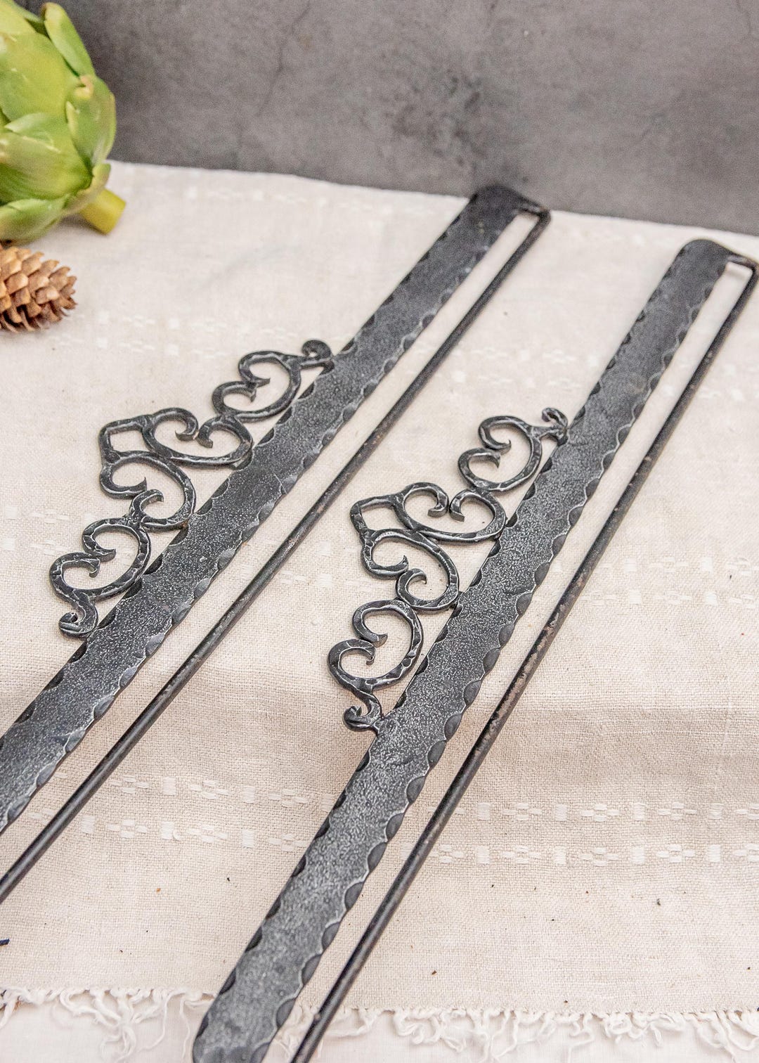 Set of 2 40 Cm/ 15 Inch Vintage Quilt Hanger Embroidery Hardware Bell ...