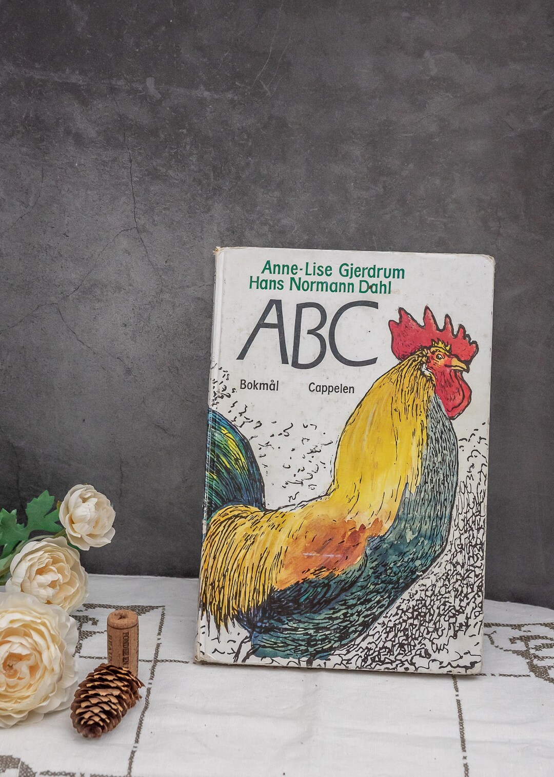 NORWEGIAN Book Bokmål ABC 1982 Cappelen Norsk Children's Book ABC Norwegian Alphabet Wordbook ...