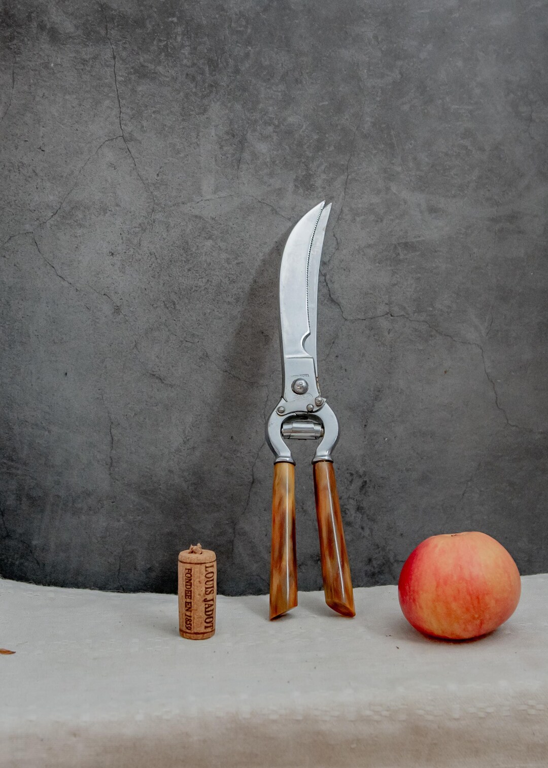 Vintage Poultry Sheers Scissors Chrome Nickel Bakelite Handles Made in ...